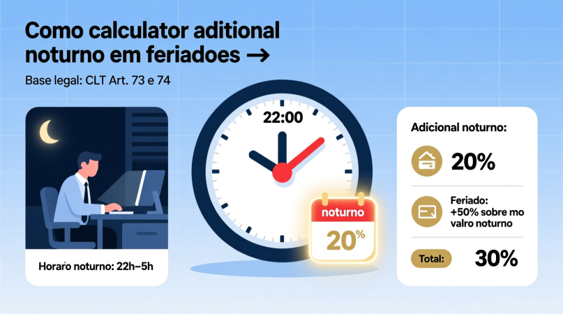 Como calcular adicional noturno em feriados: Entenda as regras